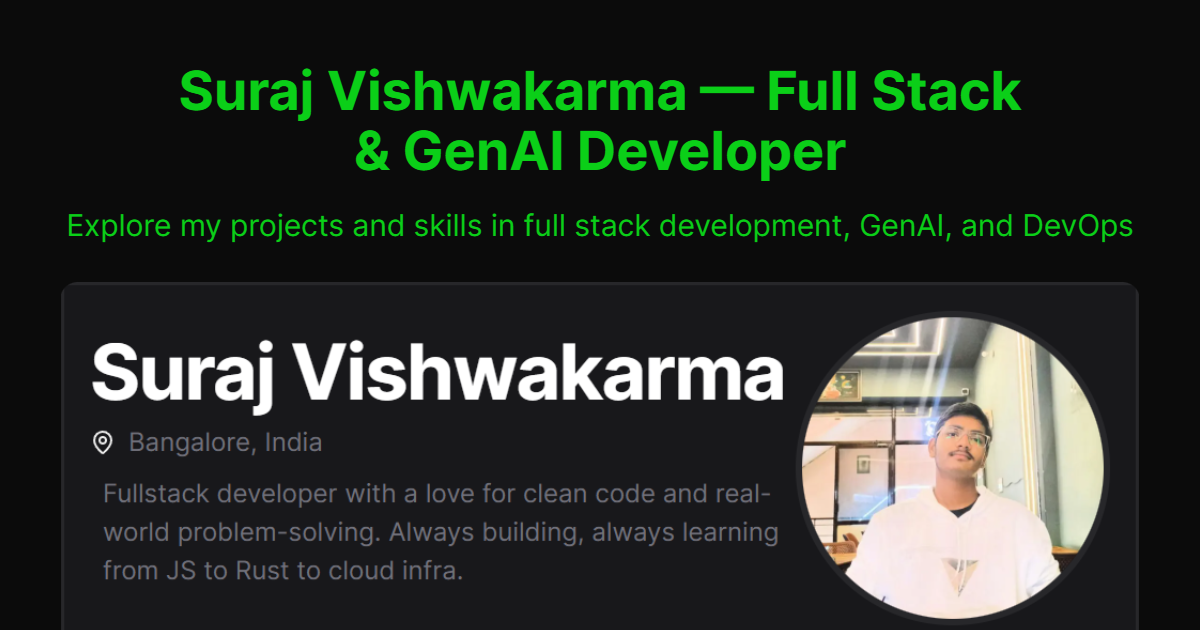 Home [www.surajv.dev]